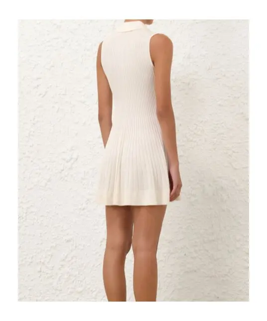 Zimmermann Ribbed Polo Mini Dress