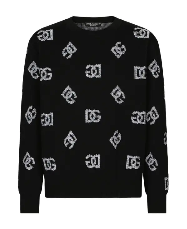 Dolce & Gabbana Dg Monogram Jacquard Crewneck Jumper