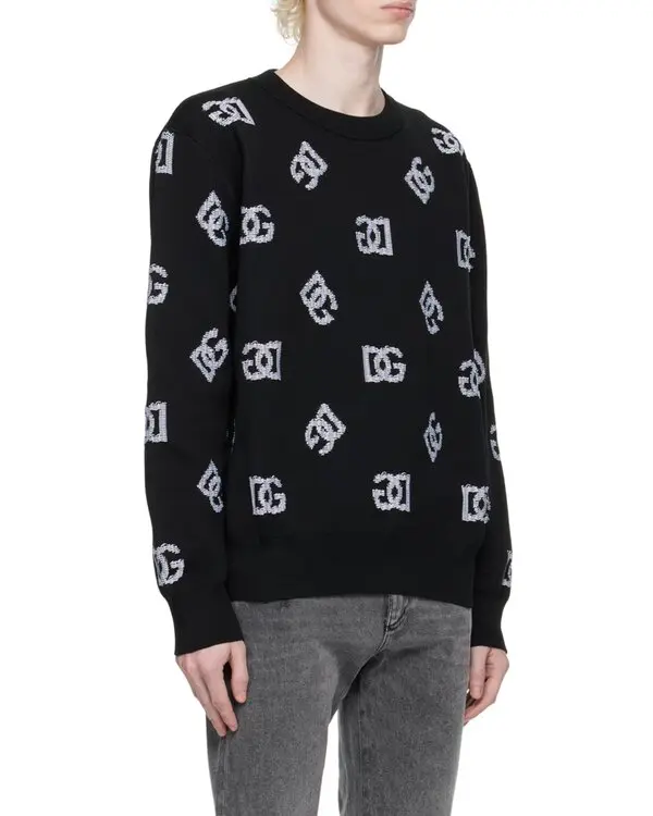 Dolce & Gabbana Dg Monogram Jacquard Crewneck Jumper
