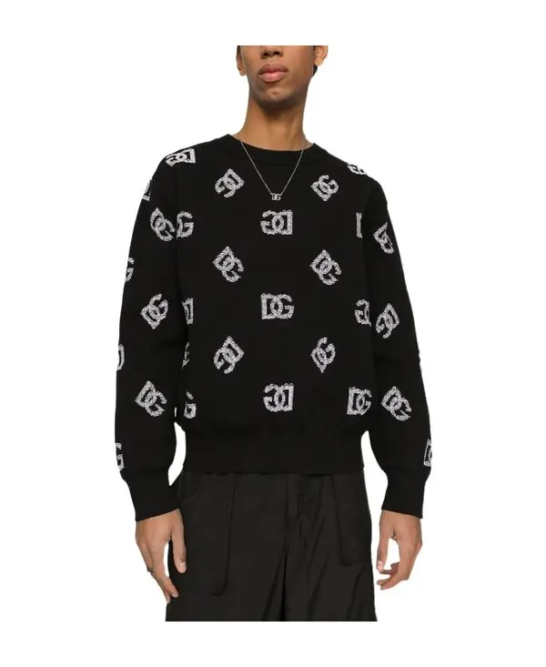 Dolce & Gabbana Dg Monogram Jacquard Crewneck Jumper