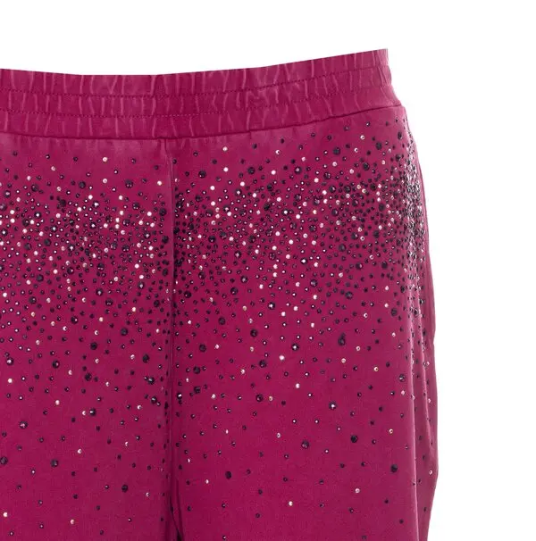 Liu Jo Embellished Straight Leg Trousers - Red