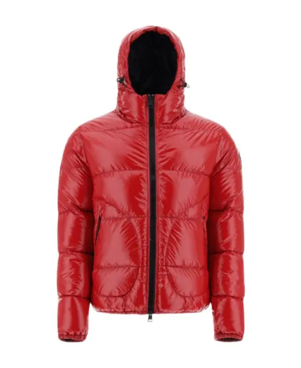 Herno Logo Patch Zip-up Padded Jacket - Red