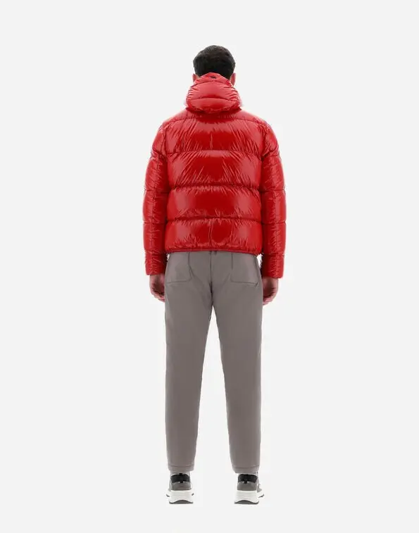 Herno Logo Patch Zip-up Padded Jacket - Red