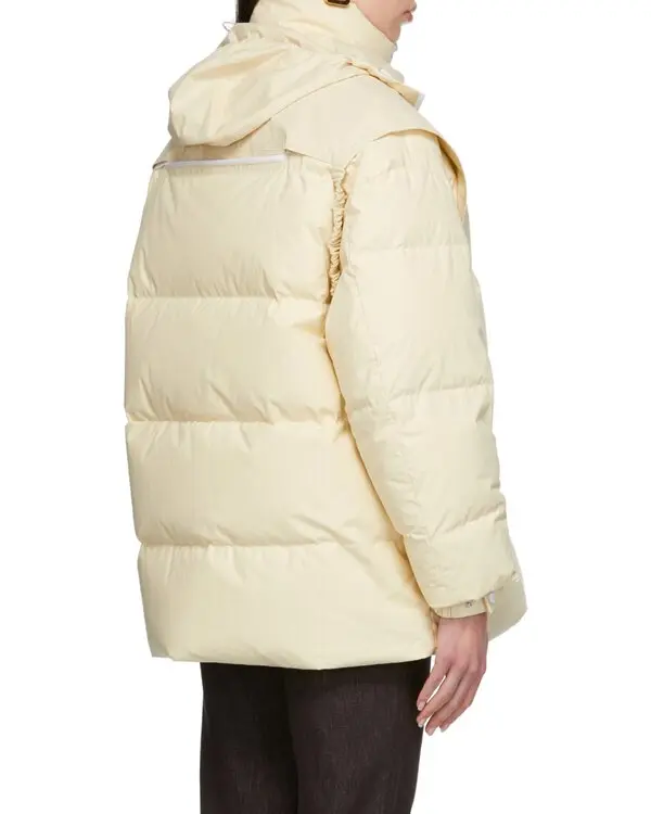 Bottega Veneta Oversized Down Jacket With Hidden Hood - Nude