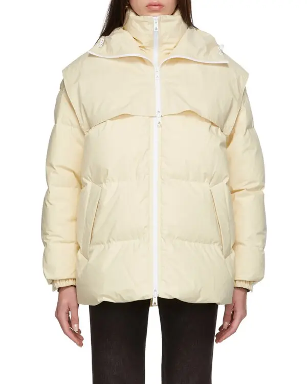 Bottega Veneta Oversized Down Jacket With Hidden Hood - Nude