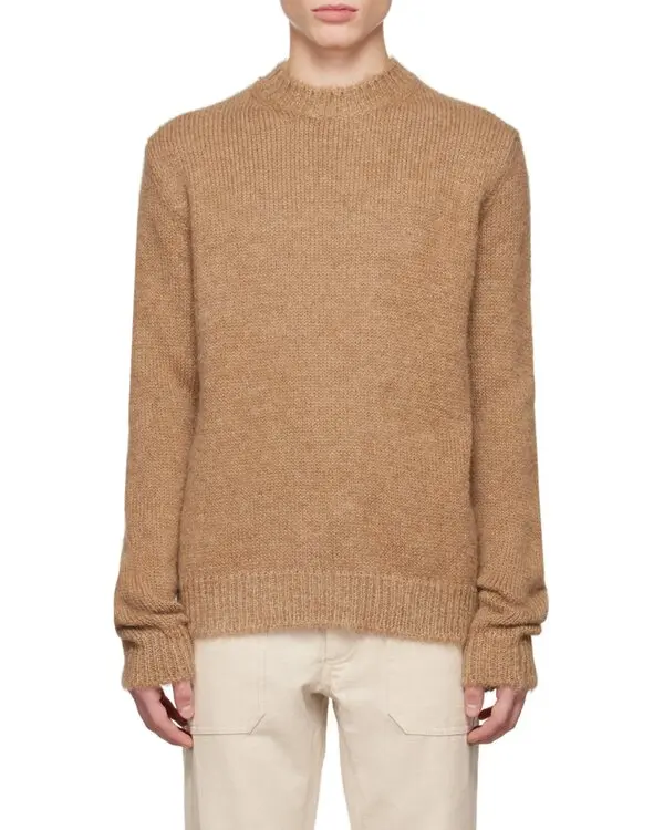 JIL SANDER Crewneck Ribbed Hem Jumper - Green