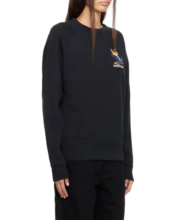 Maison Kitsuné Logo-patch Crew Neck Sweatshirt