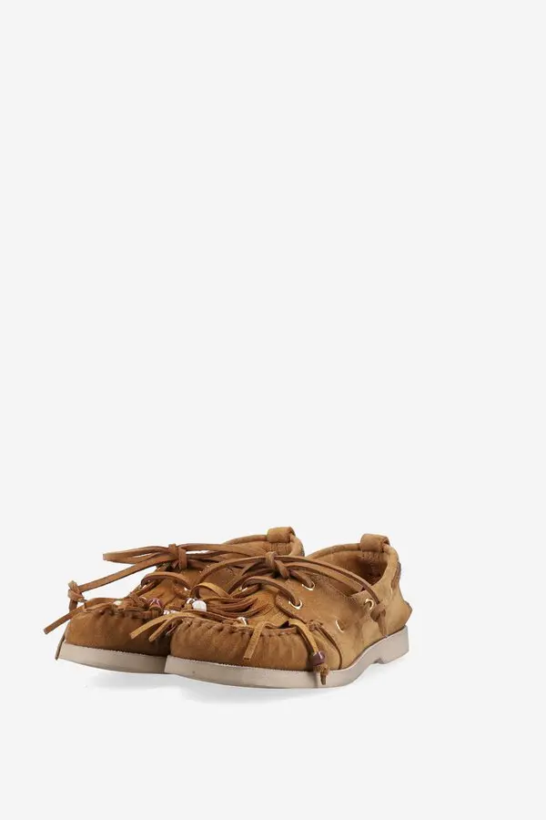 GOLDEN GOOSE Cruise Fringed Loafers - Brown