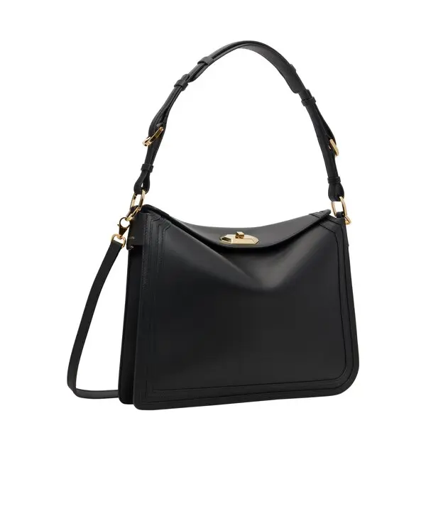 LANVIN Compagnon Asymmetrical Shoulder Bag - Black