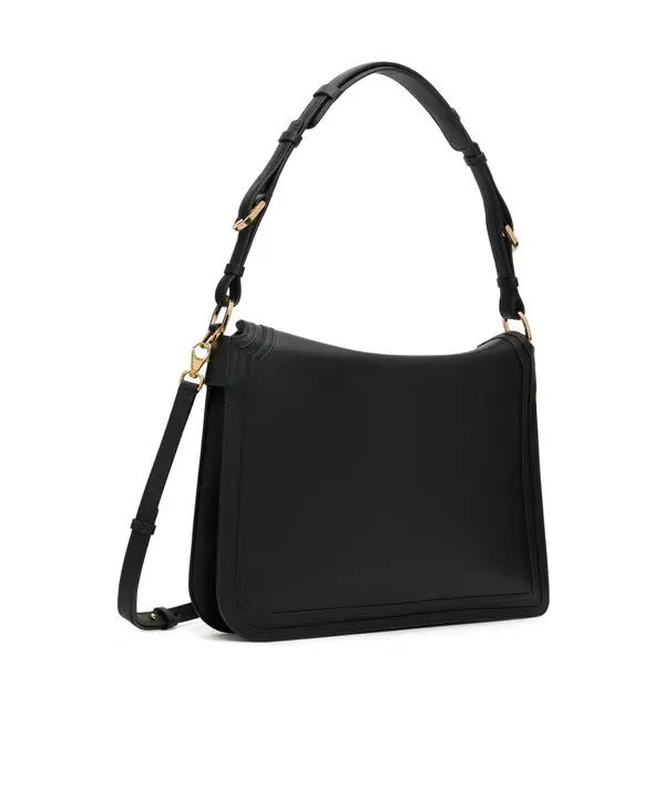 LANVIN Compagnon Asymmetrical Shoulder Bag - Black