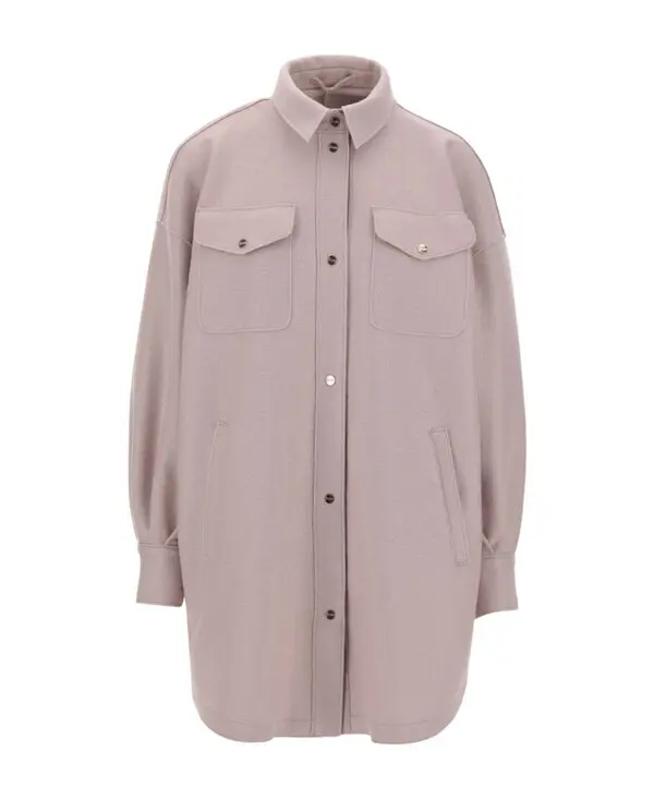 Herno Felted-finish Buttoned Long Shirt - No