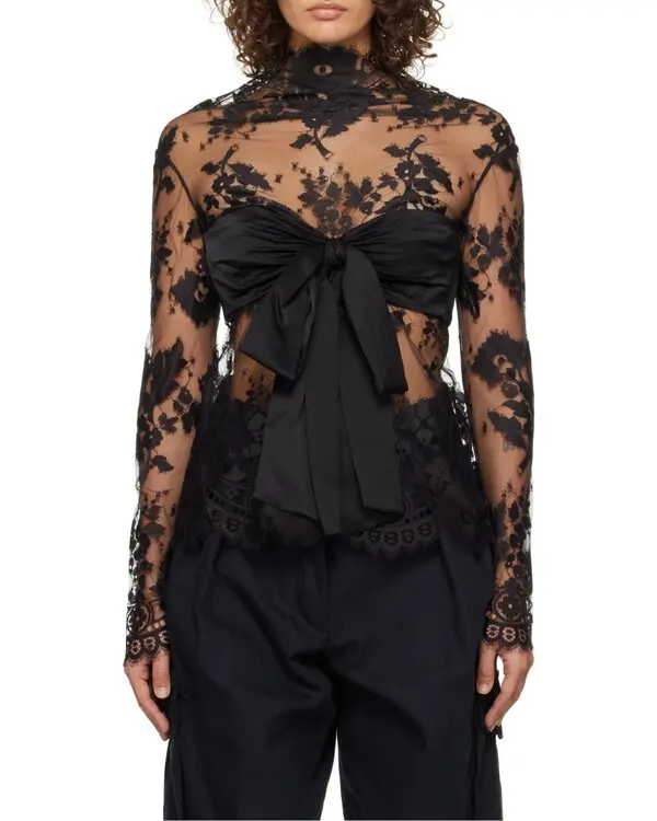 Zimmermann Lace Corset Bodice With Bow Detail