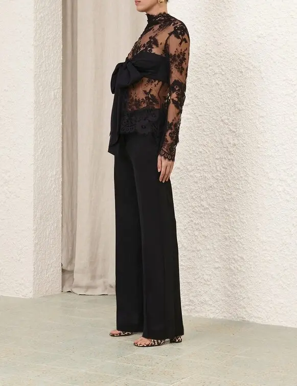 Zimmermann Lace Corset Bodice With Bow Detail