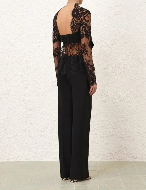 Zimmermann Lace Corset Bodice With Bow Detail