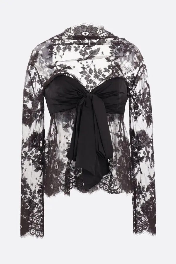 Zimmermann Lace Corset Bodice With Bow Detail