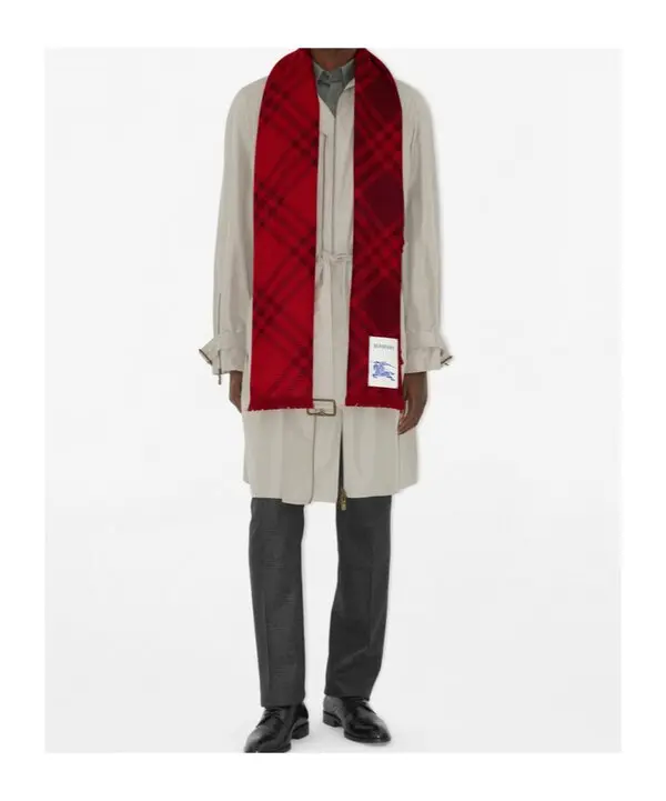 Burberry Wide Check Frayed-edge Scarf