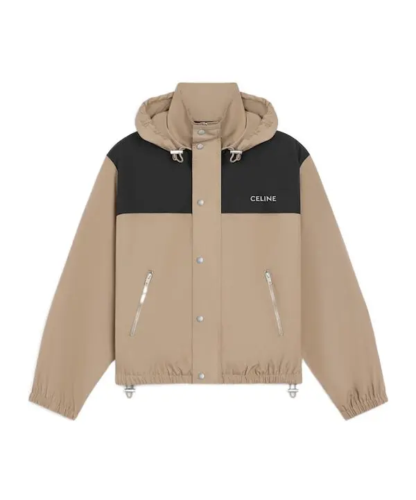 Celine Windbreaker With Hood And Zipped Pockets - No