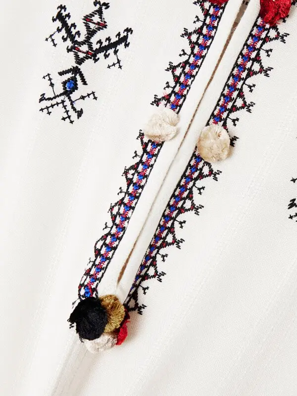Isabel Marant Étoile Embroidered Fringed Hoodie
