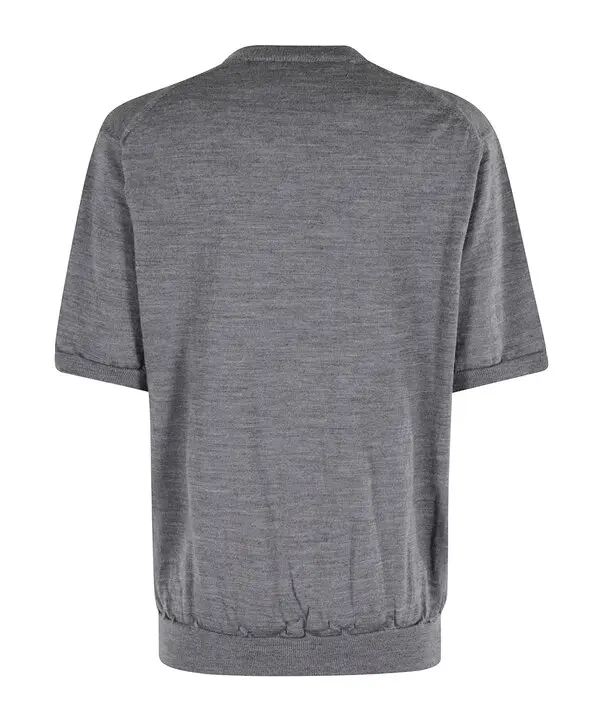 Play Comme Des Garcon Heart Appliqué Wool Cardigan - Gray