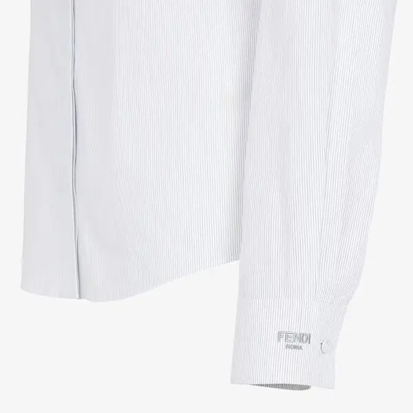 Fendi Long Sleeve V-neck Striped Shirt