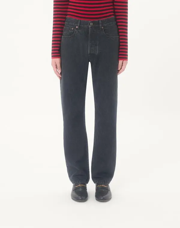 Valentino Garavani Logo Patch Regular Fit Jeans