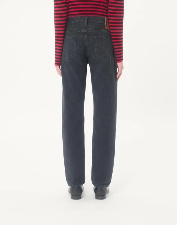Valentino Garavani Logo Patch Regular Fit Jeans