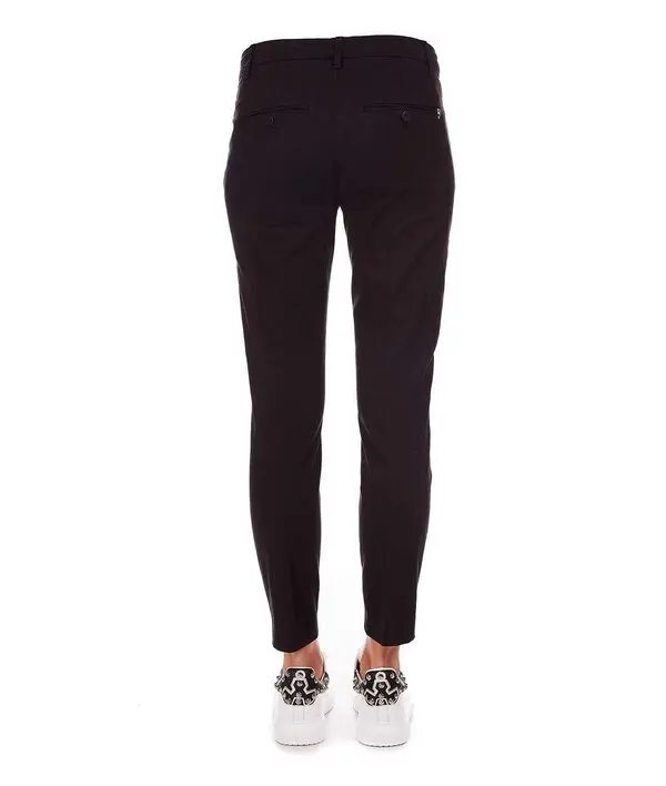 DONDUP Straight Leg Casual Pants - Black