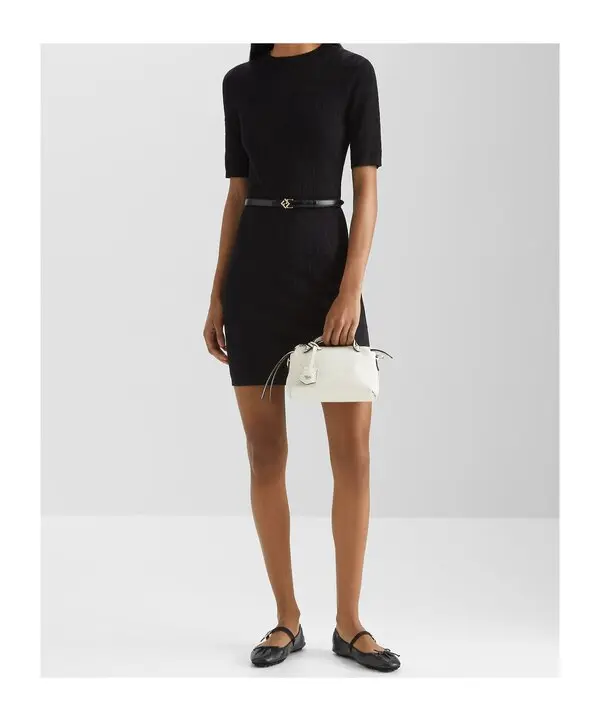 Fendi Leather Ballet Flats With Ff Motif Strap