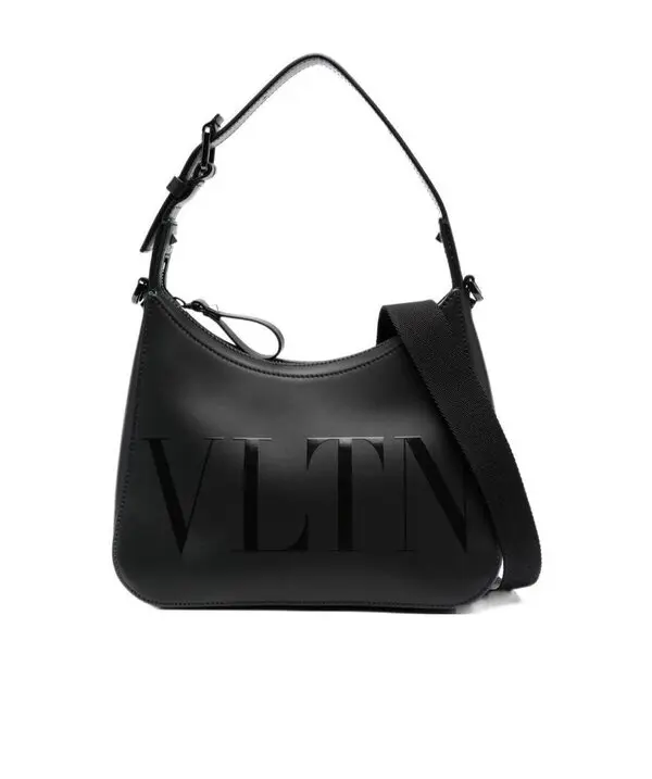 Valentino Garavani Vltn Printed Shoulder Bag - Black