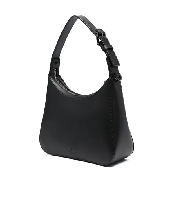 Valentino Garavani Vltn Logo Printed Zip-up Shoulder Bag