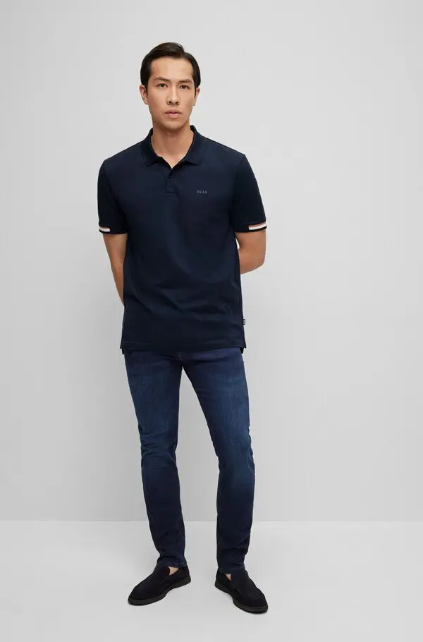 Hugo Boss Rubberized Logo Regular-fit Polo Shirt