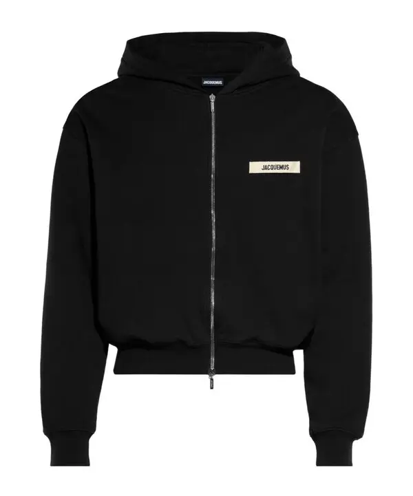 Jacquemus The Gros Grain Zipped Hoodie - Black