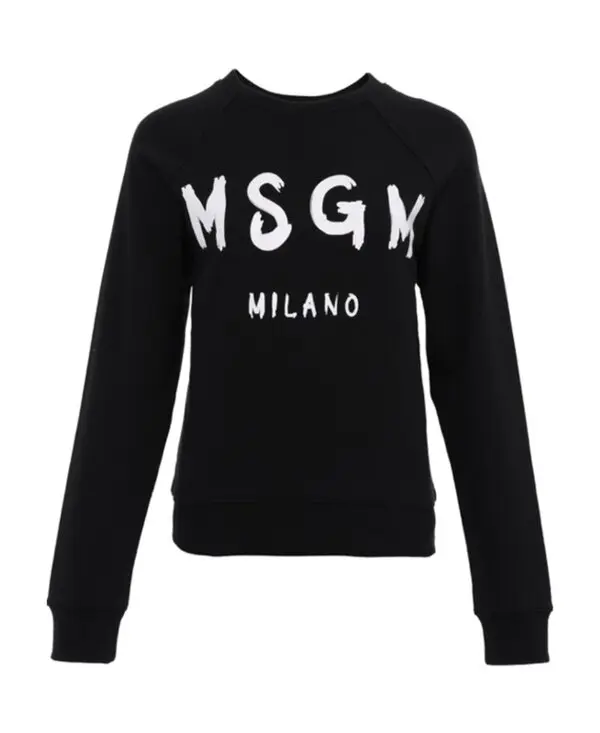 MSGM Logo Print Sweatshirt - Black