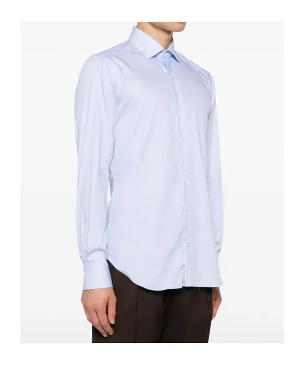 BARBA NAPOLI Long-sleeved Shirt - Light Blue