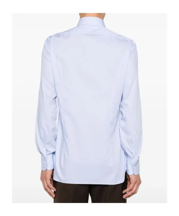 BARBA NAPOLI Long-sleeved Shirt - Light Blue