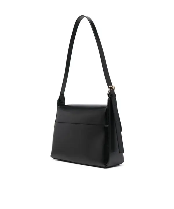 A.p.c. Virginie Logo Printed Shoulder Bag - Black