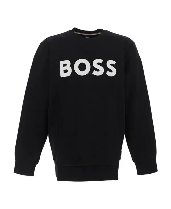 Hugo Boss Crewneck Sweatshirt With Logo Print - Black