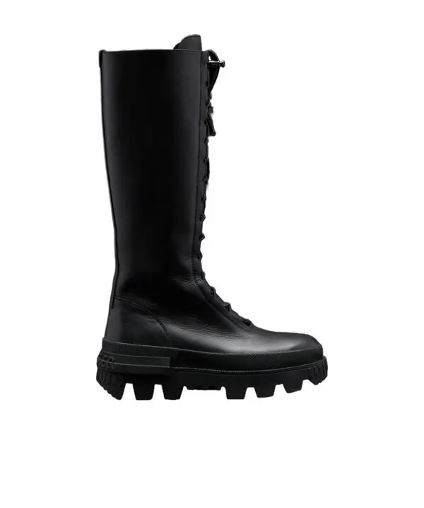 Moncler Vail Lace-up Leather Boots - Black