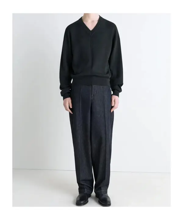 LEMAIRE V-neck Jumper - Anthracite