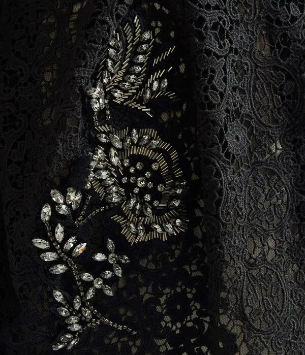 Erdem Long Sleeve Round Neck Midi Dress