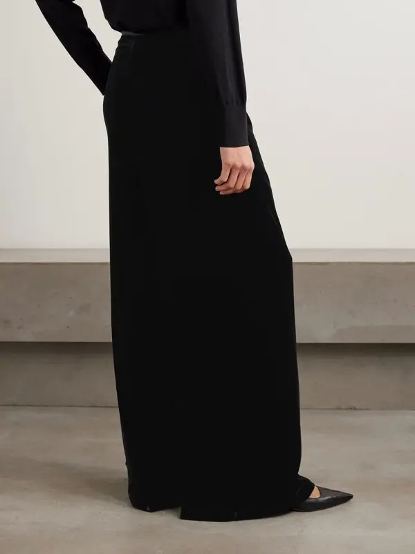 THE ROW Elezar Velvet Wide-leg Pants