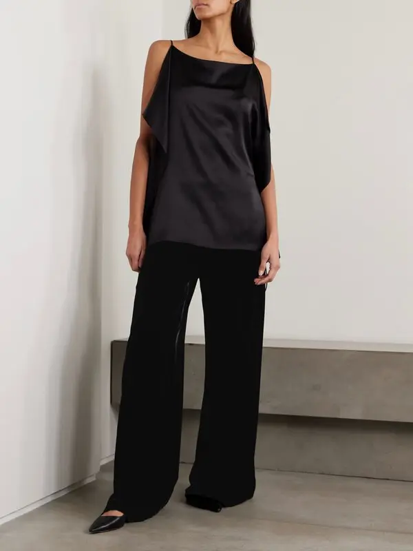 THE ROW Elezar Velvet Wide-leg Pants