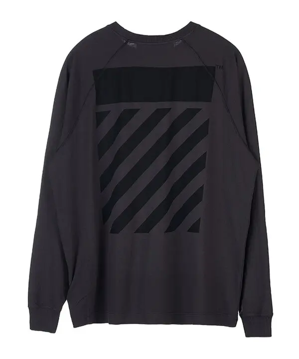 Off-White Diag-stripe Raglan Sleeve Top