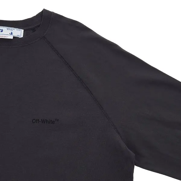 Off-White Diag-stripe Raglan Sleeve Top