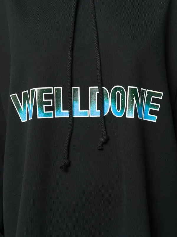 We11Done Printed Logo Hooded Sweatshirt