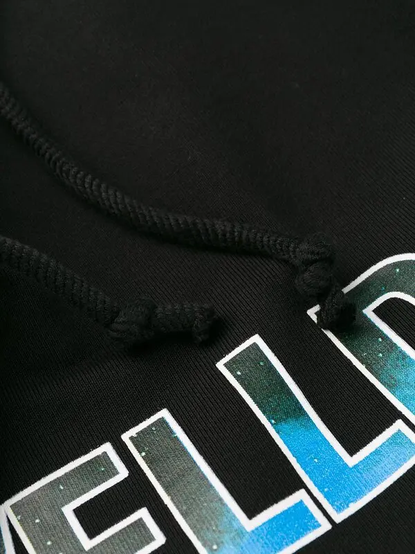 We11Done Printed Logo Hooded Sweatshirt