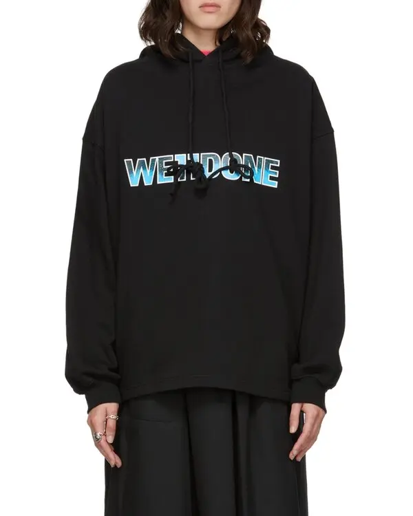 We11Done Printed Logo Hooded Sweatshirt