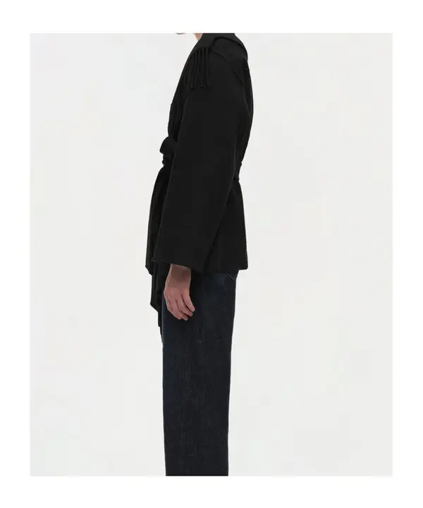 Simkhai Rowen Jacket With Tassels And Tie Detail - Black