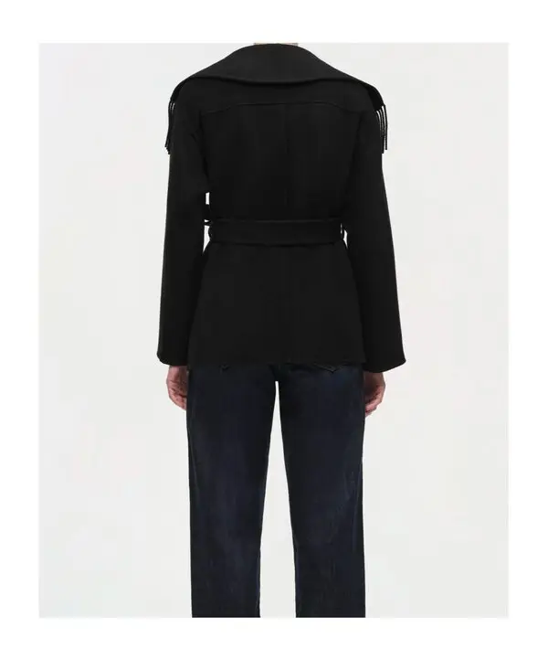 Simkhai Rowen Jacket With Tassels And Tie Detail - Black