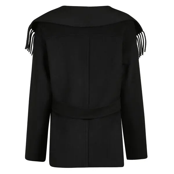 Simkhai Rowen Jacket With Tassels And Tie Detail - Black